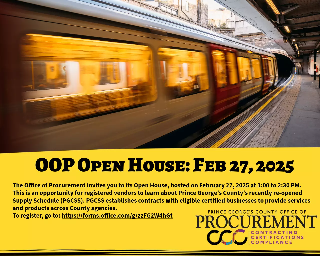 Supply Schedule Open House | Prince George's County