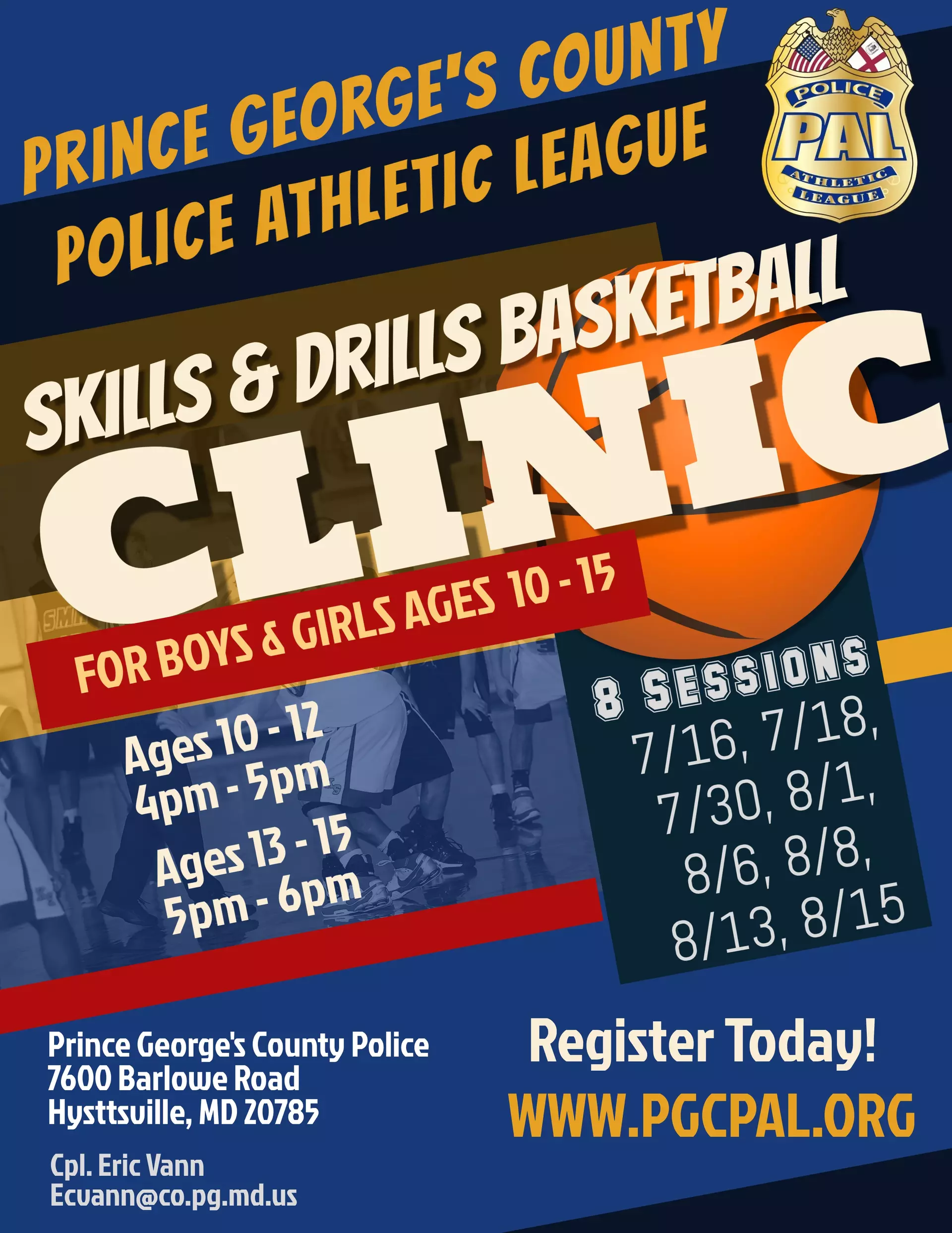 Police Athletic League Basketball Clinic Starts July 16, 2024 | Prince ...